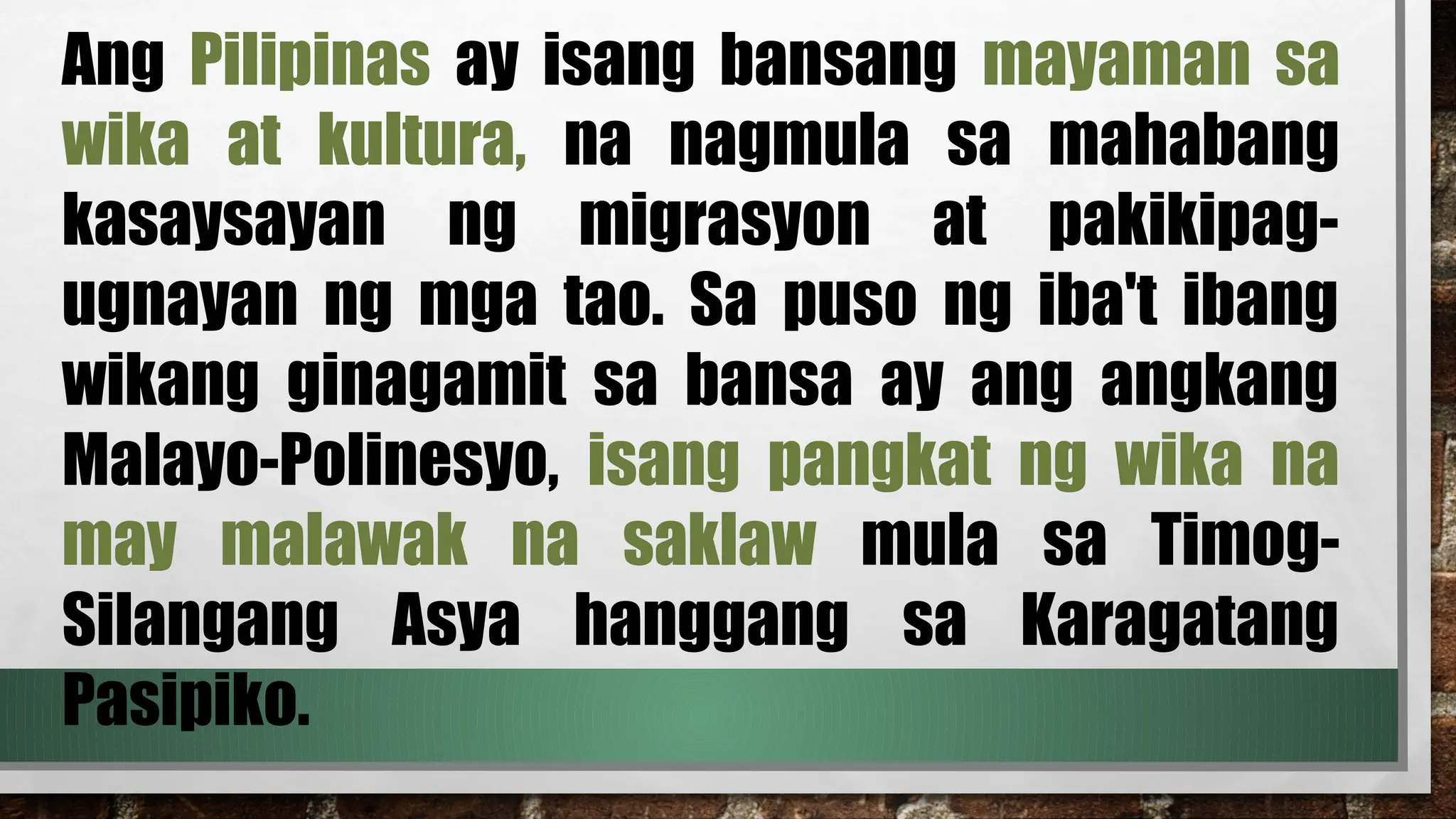 Ang Ugat ng Malayo-Polinesyo at Kung paano ito naipakilala sa pilipinas ...