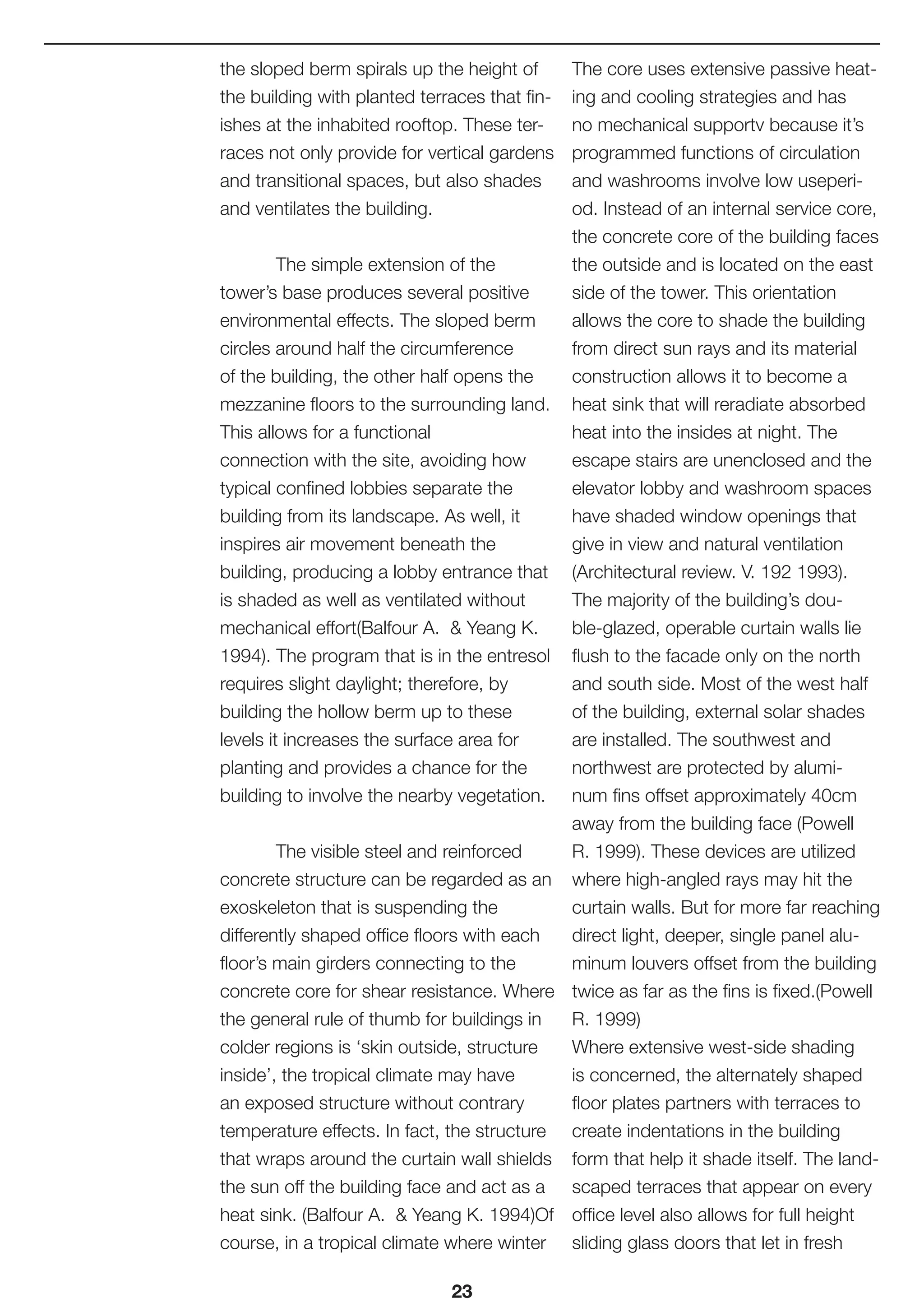 Menara Mesiniaga Building Science Report | PDF