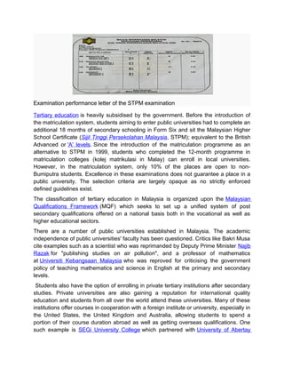 Malaysia Educational System | DOC