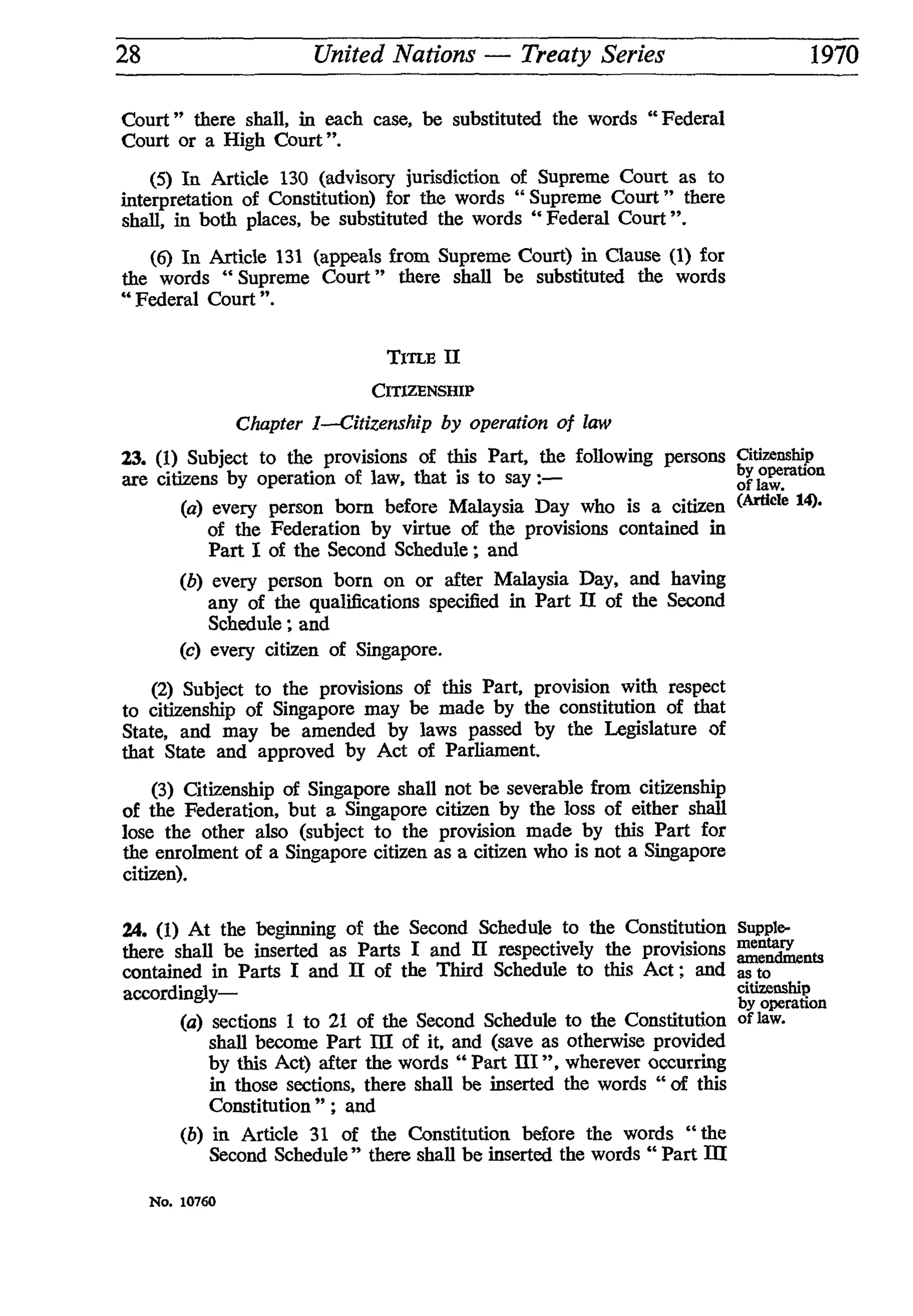 Malaysia Agreement 1963 | PDF