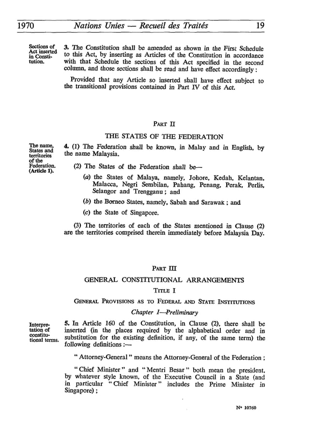 Malaysia Agreement 1963 | PDF