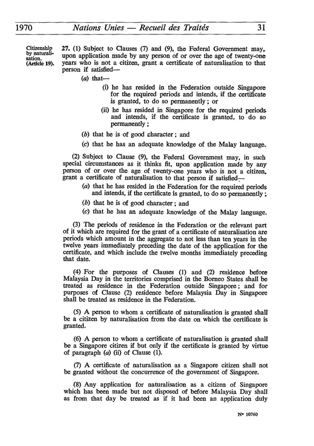 Malaysia Agreement 1963 | PDF