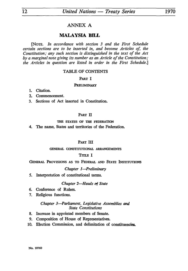 Malaysia Agreement 1963 | PDF