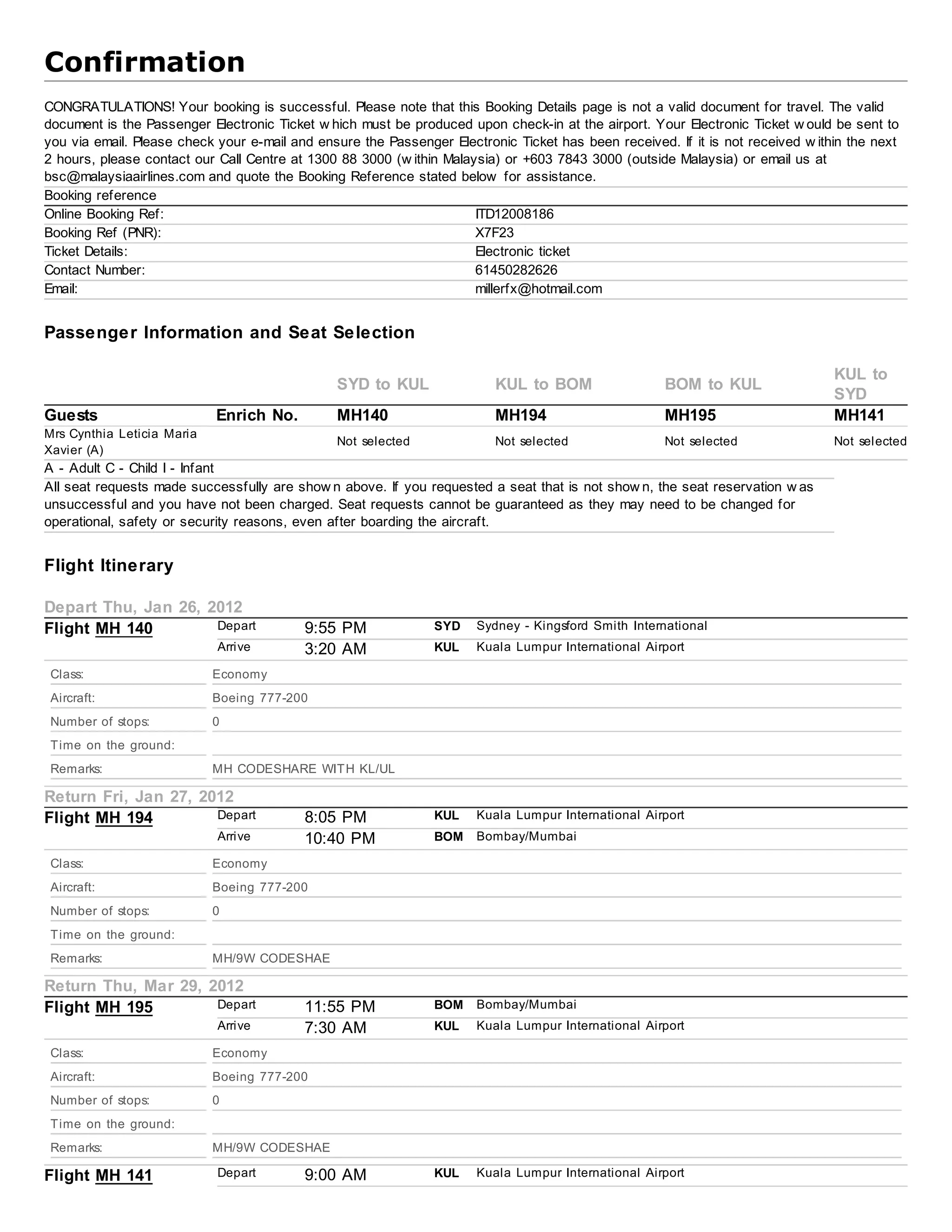 Malaysia airlines mummy | PDF