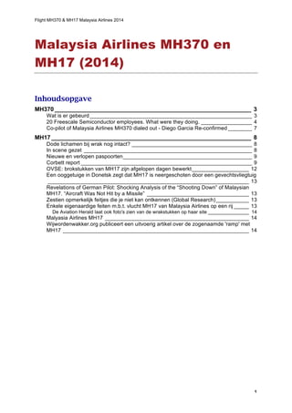 Malaysia Airlines mh370 en mh17 2014 (v2) | PDF