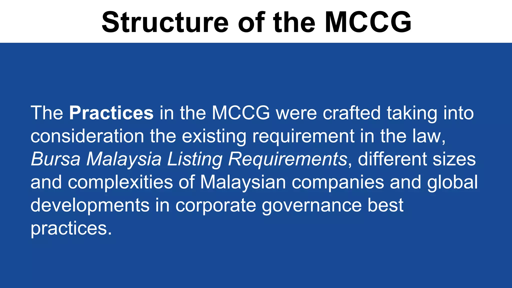 Malaysia Code on Corporate Governance | PPTX
