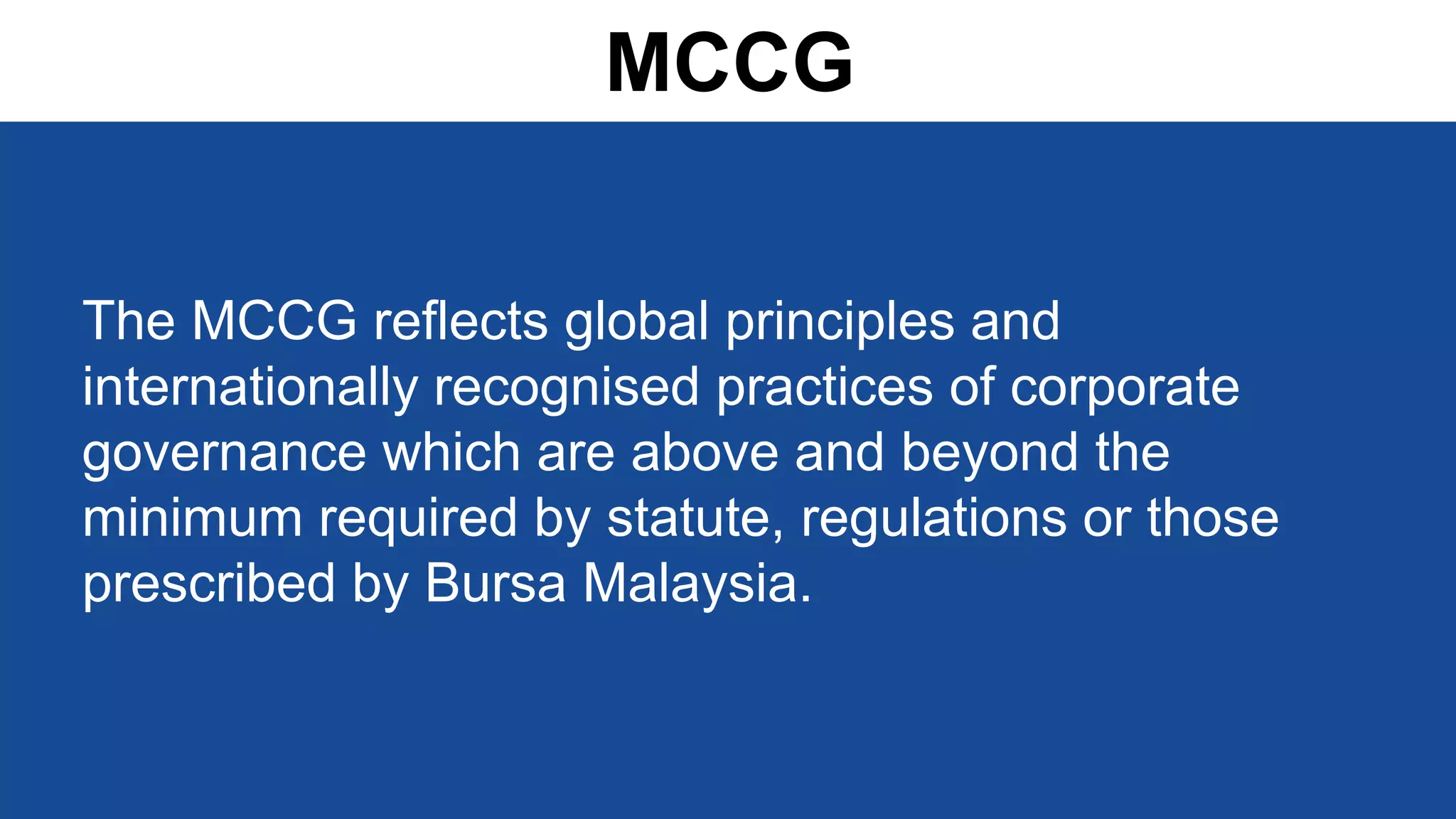 Malaysia Code on Corporate Governance | PPTX