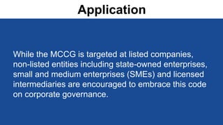 Malaysia Code on Corporate Governance | PPTX
