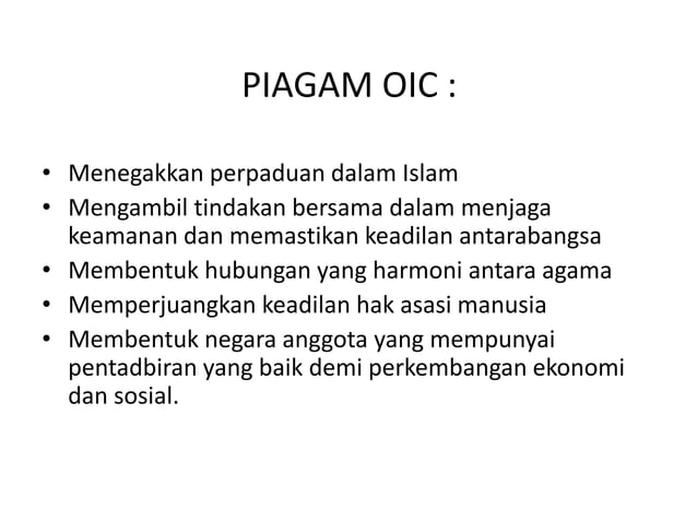 Malaysia dan oic new | PPT