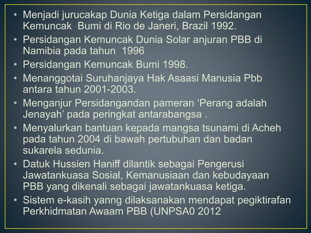 Malaysia dan pertubuhan bangsa bangsa bersatu (pbb) | PPTX