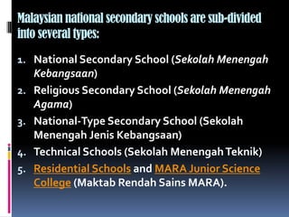 Malaysia educational system | PPTX