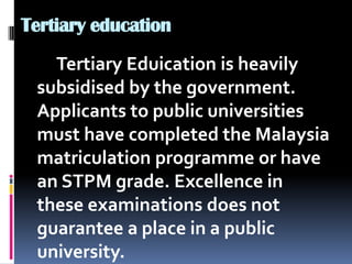Malaysia educational system | PPTX