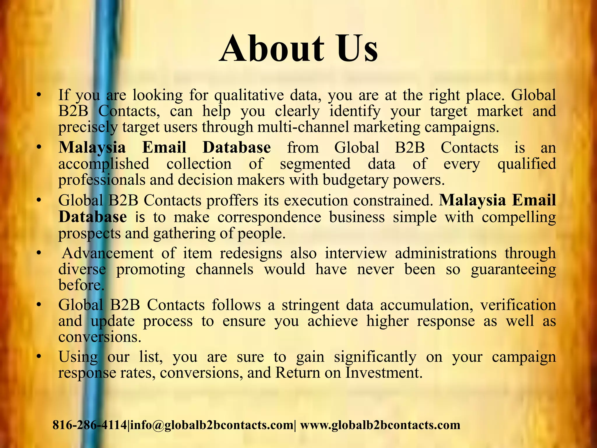 Malaysia email database | PPT