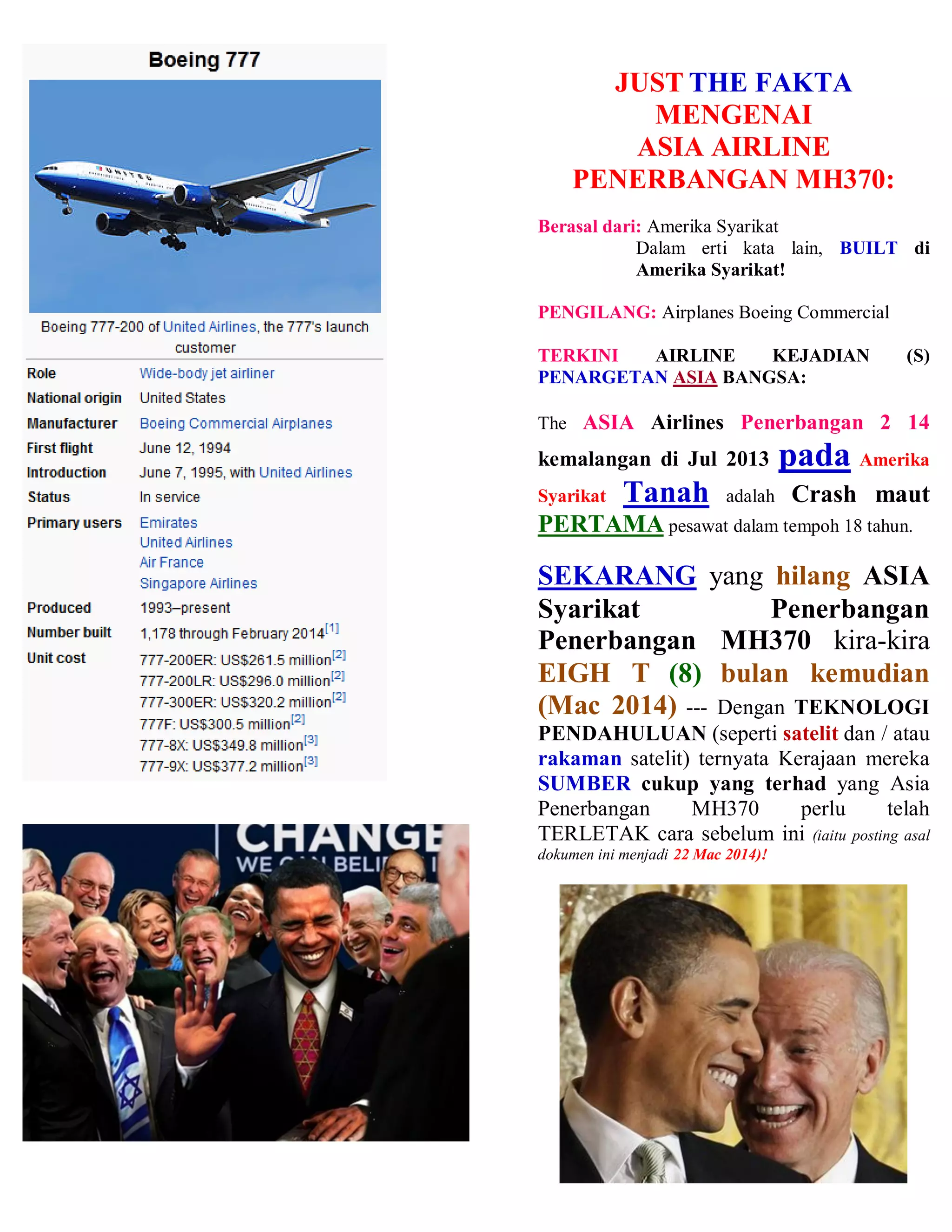 MALAYSIA MISSING AIRLINER FLIGHT MH370 (malay) | PDF