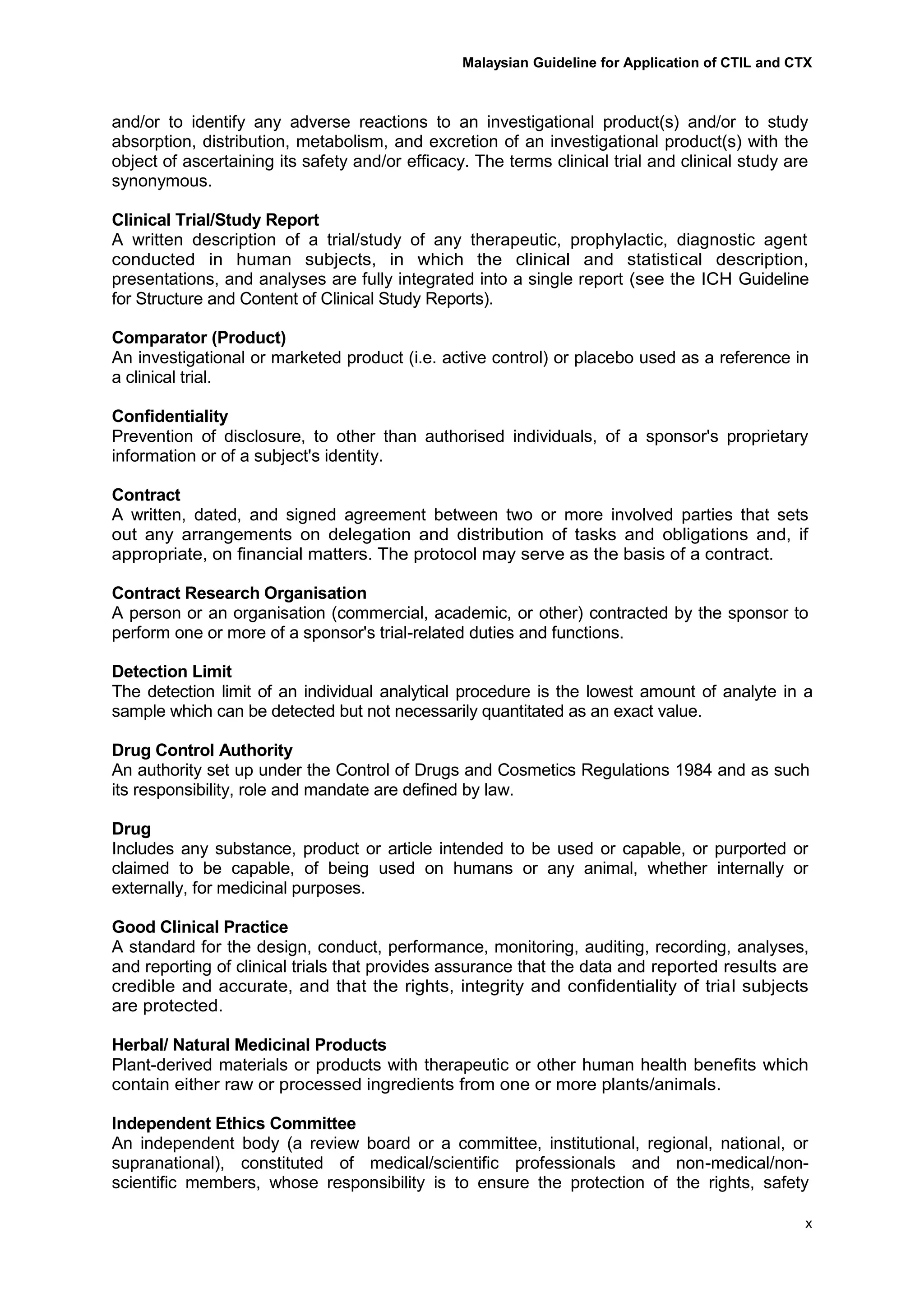 Malaysian Guideline for Application of Clinical Import Licence (CTIL ...