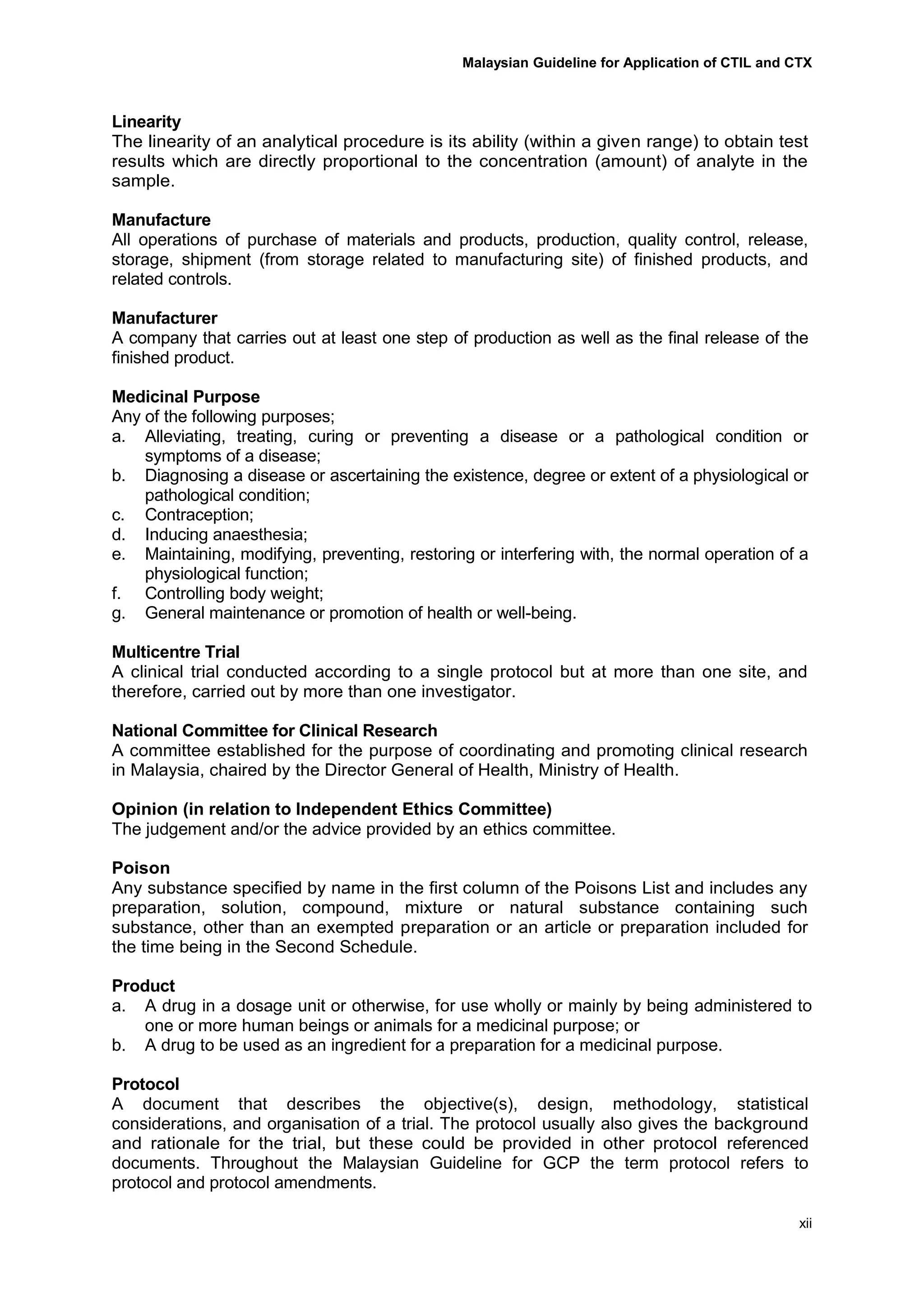 Malaysian Guideline for Application of Clinical Import Licence (CTIL ...