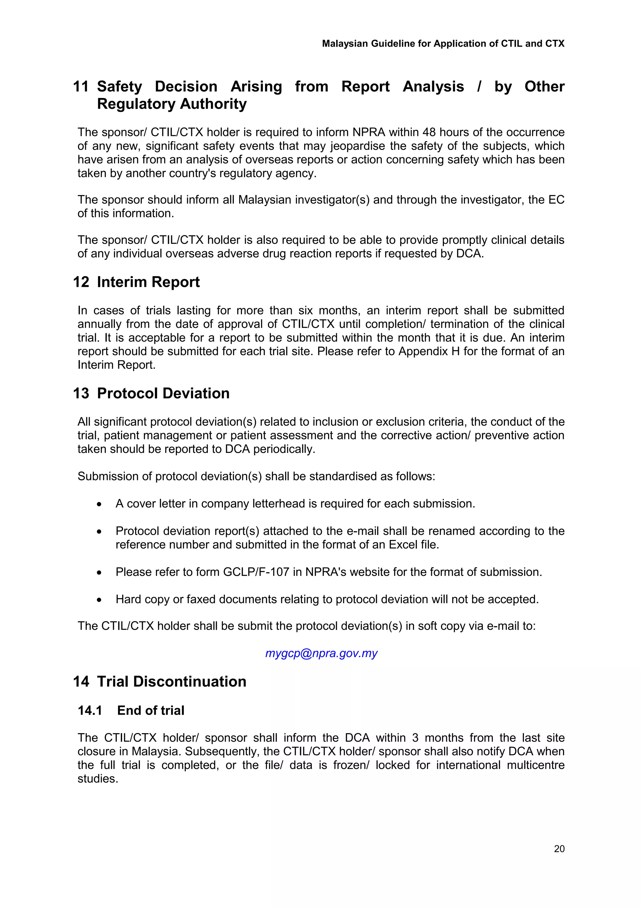Malaysian Guideline for Application of Clinical Import Licence (CTIL ...