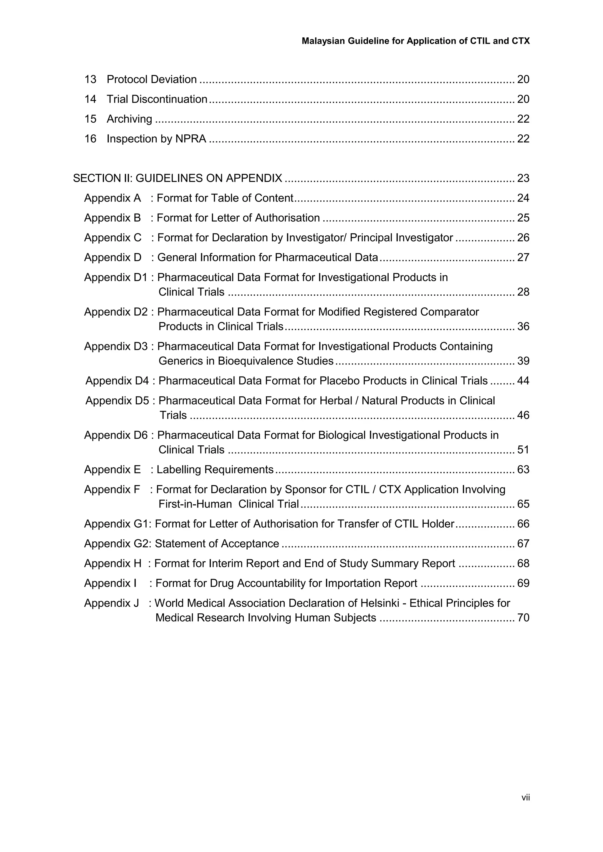 Malaysian Guideline for Application of Clinical Import Licence (CTIL ...