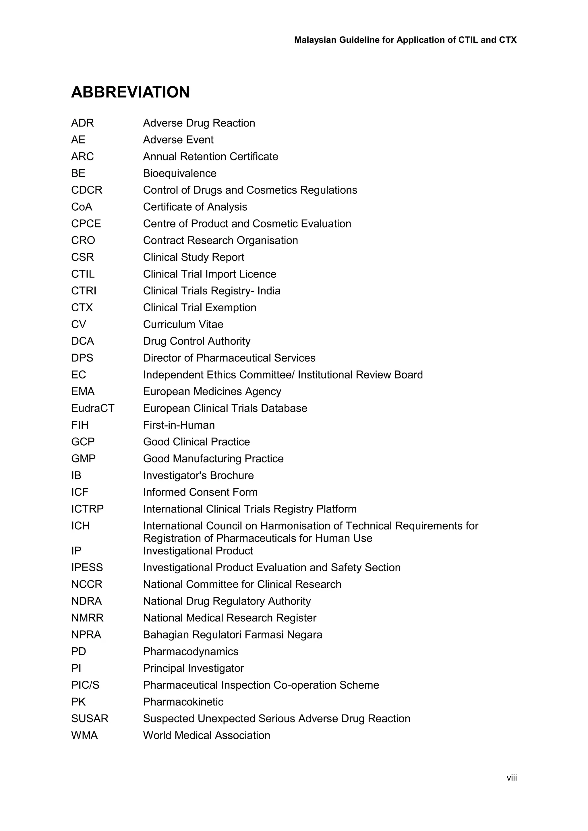 Malaysian Guideline for Application of Clinical Import Licence (CTIL ...