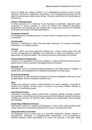 Malaysian Guideline for Application of Clinical Import Licence (CTIL ...