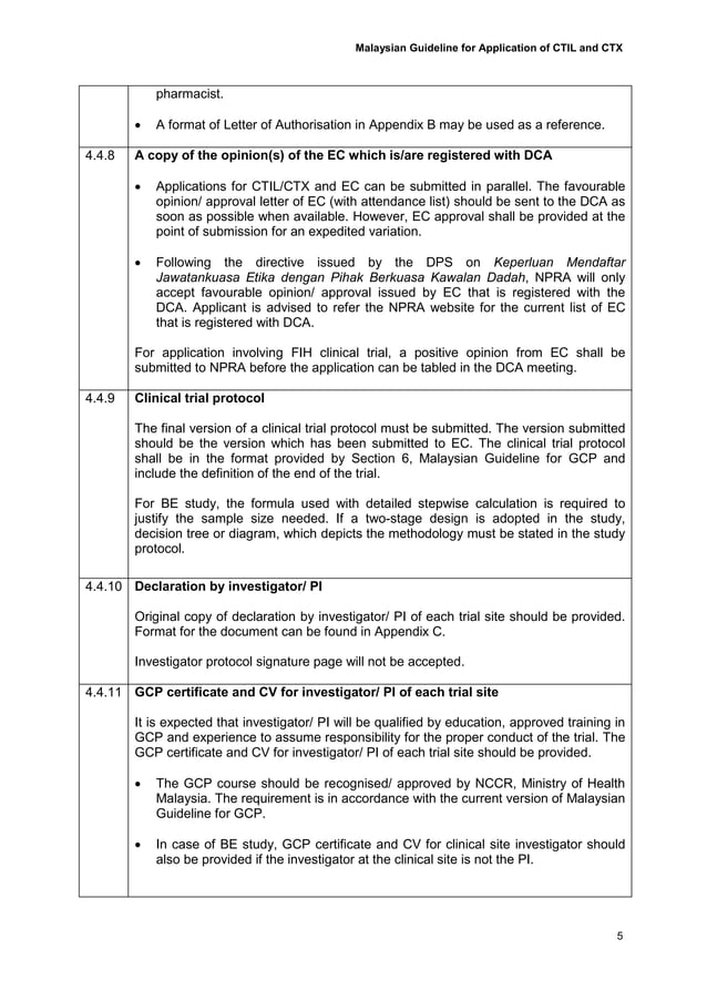 Malaysian Guideline for Application of Clinical Import Licence (CTIL ...