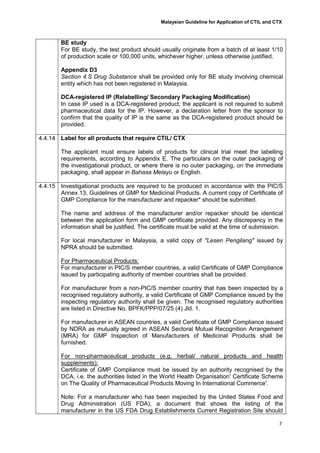 Malaysian Guideline for Application of Clinical Import Licence (CTIL ...
