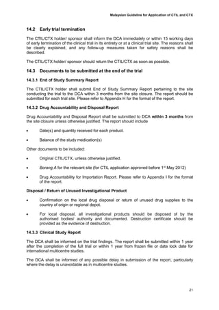 Malaysian Guideline for Application of Clinical Import Licence (CTIL ...