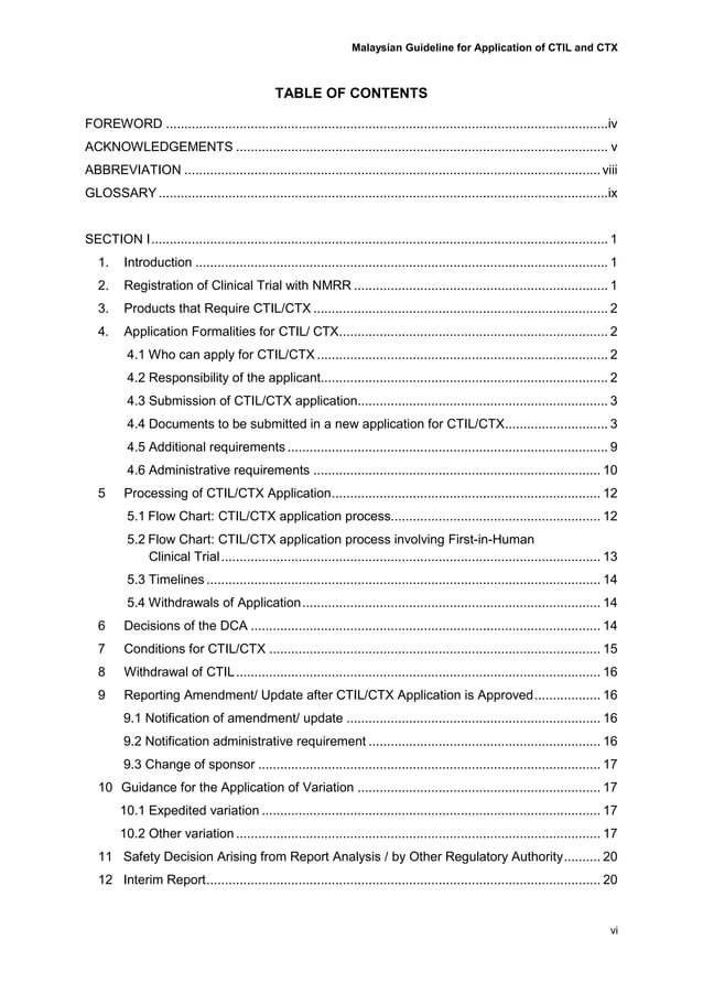 Malaysian Guideline for Application of Clinical Import Licence (CTIL ...