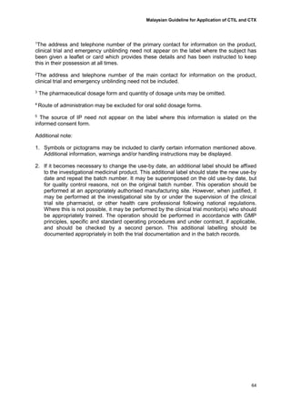 Malaysian Guideline for Application of Clinical Import Licence (CTIL ...