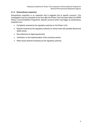 Malaysian Guideline for Phase 1 Unit Inspection & Accreditation ...