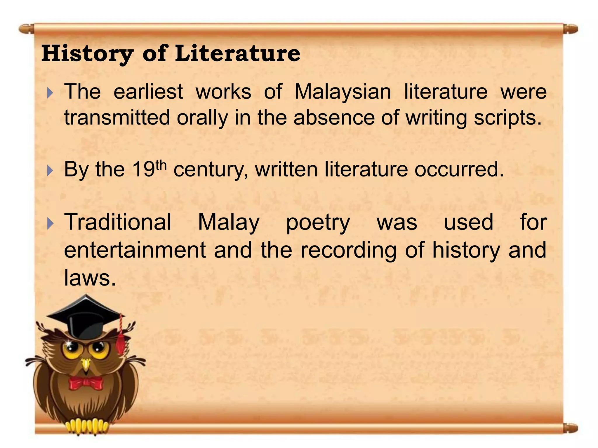 Malaysian Literature | PPTX
