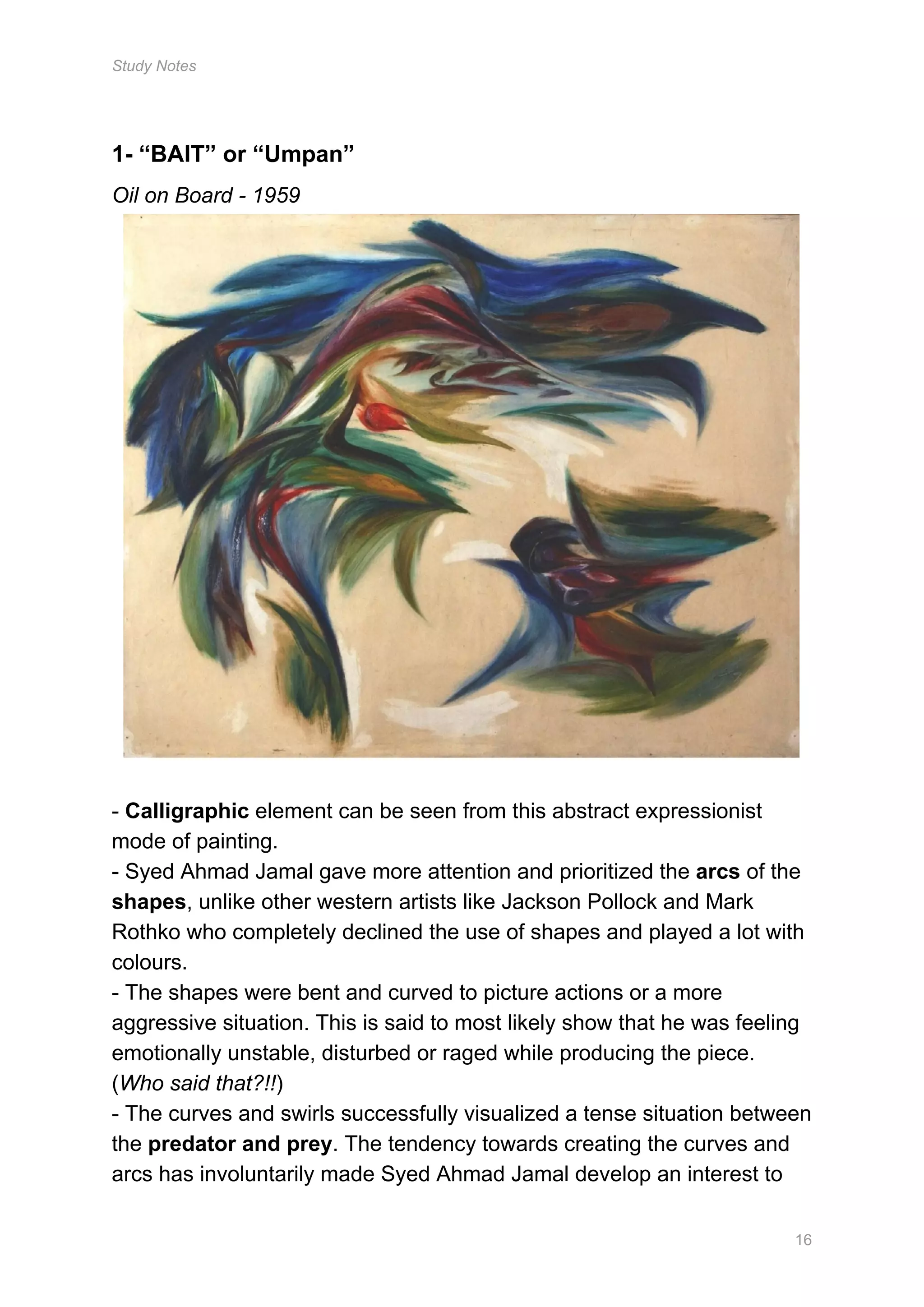 Malaysian Modern Art History - Study Notes | PDF