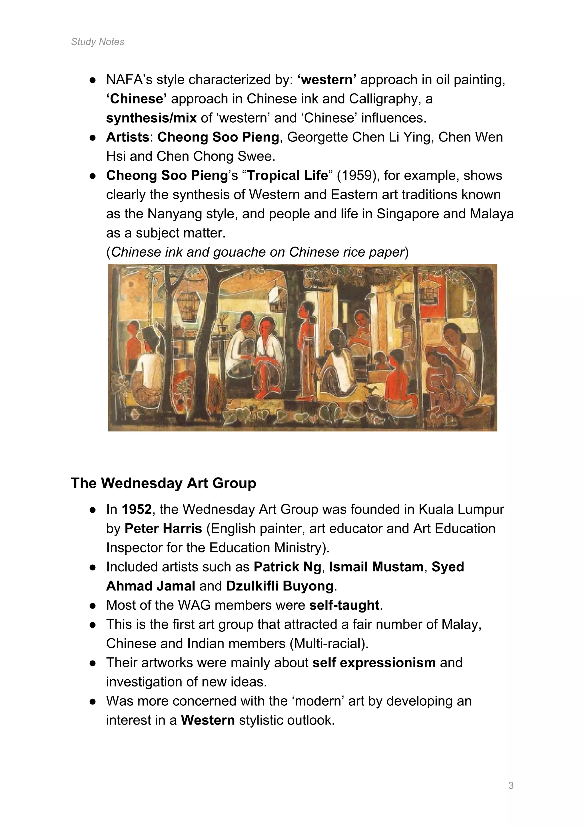 Malaysian Modern Art History - Study Notes | PDF