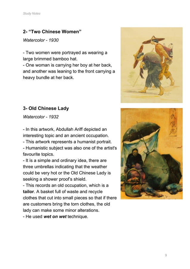 Malaysian Modern Art History - Study Notes | PDF
