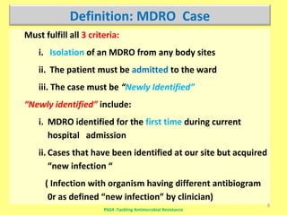 Patient safety goal 4 : Tackling Antimicrobial Resistance | PPT