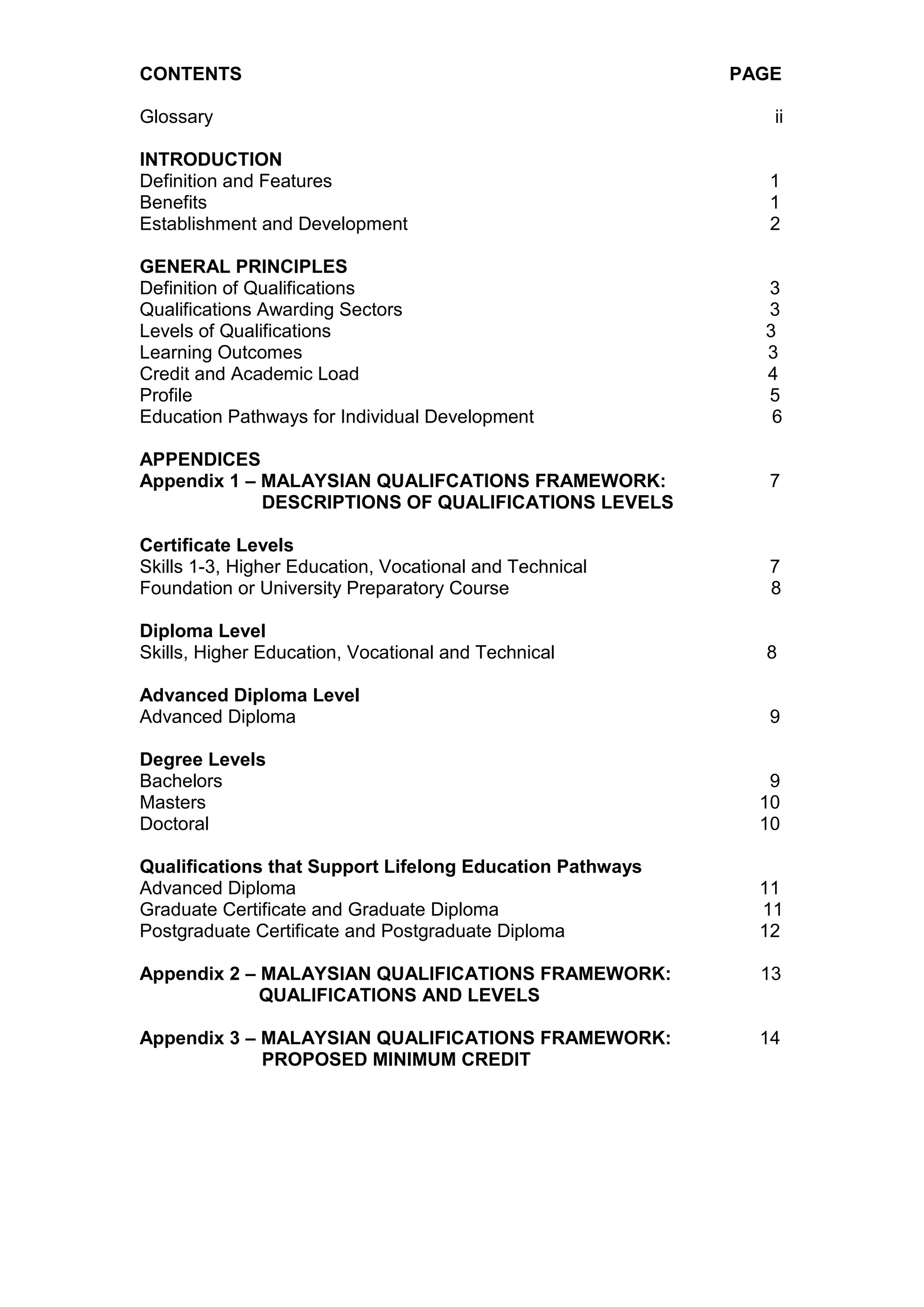 Malaysian Qualifications Framework 2011 Pdf