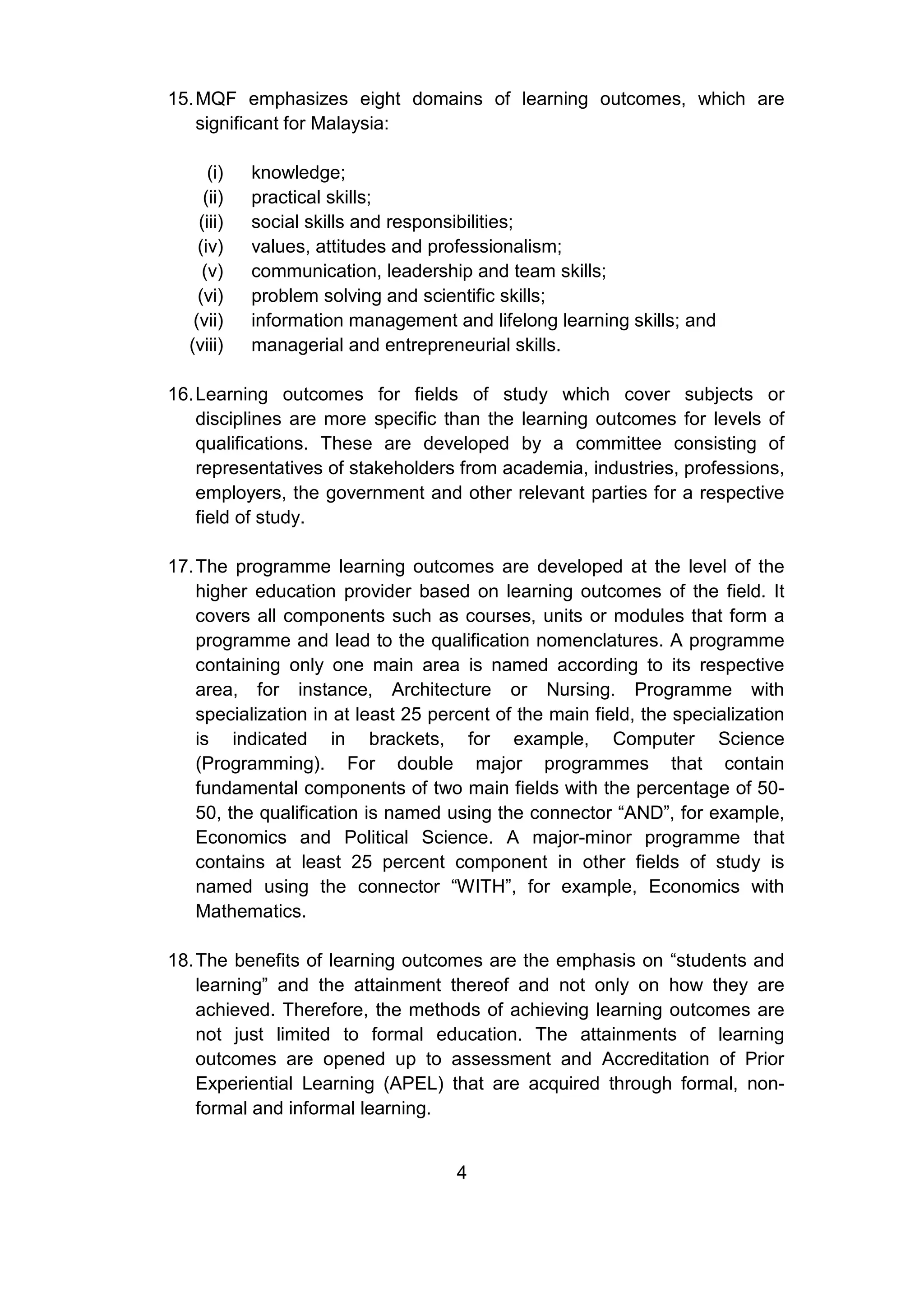 Malaysian Qualifications Framework 2011 Pdf