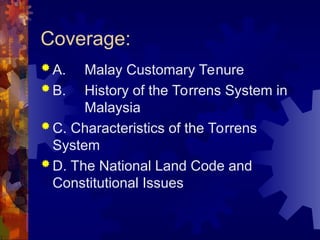 MALAYSIAN_TORRENS_SYSTEM_2021. OVERVIEW OF THE SYSTEM IN MALAYSIA ...