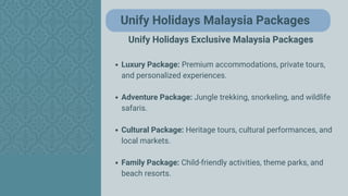 Malaysia Holidays Packages | Unify Holidays | PDF | Travel Locations | Travel
