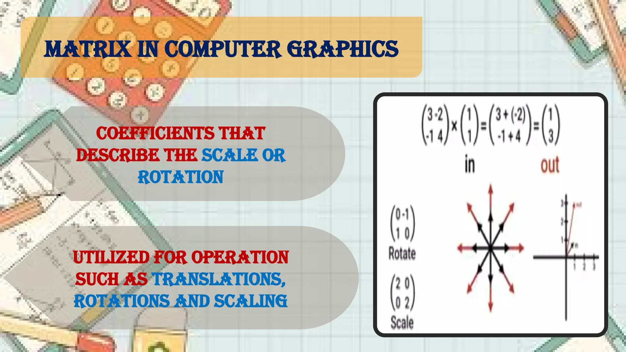 Matrix in our real life situation and uses | PPT
