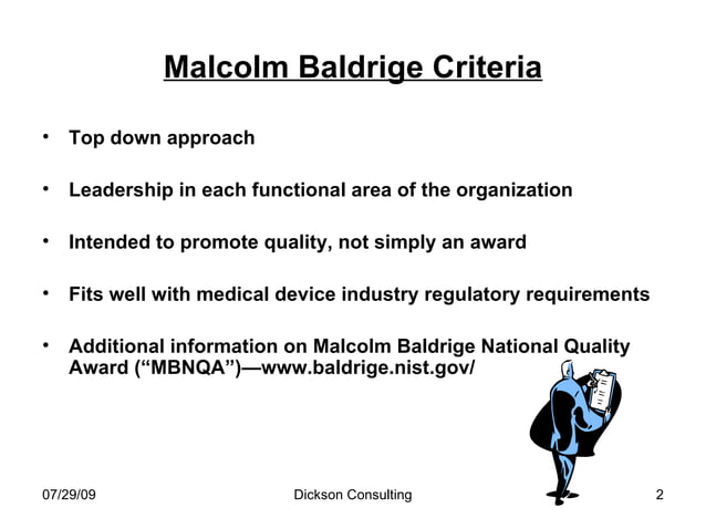Malcolm Baldrige Criteria | PPT