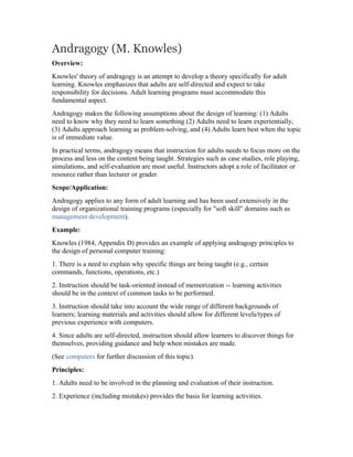 Malcolm Knowles | DOC