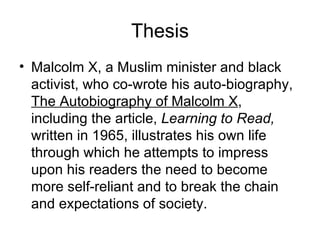 Malcolm x Group Presentation | PPT