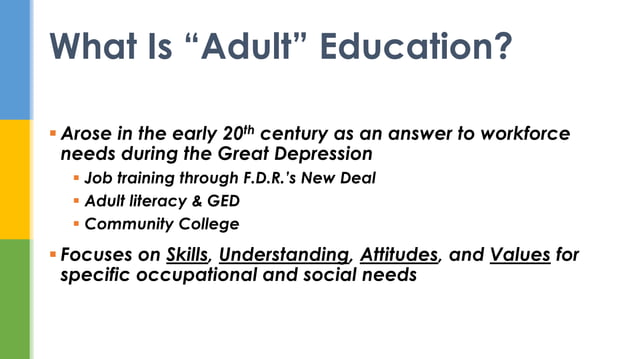 Malcolm Knowles Andragogy | PPTX | Adult Education | Education