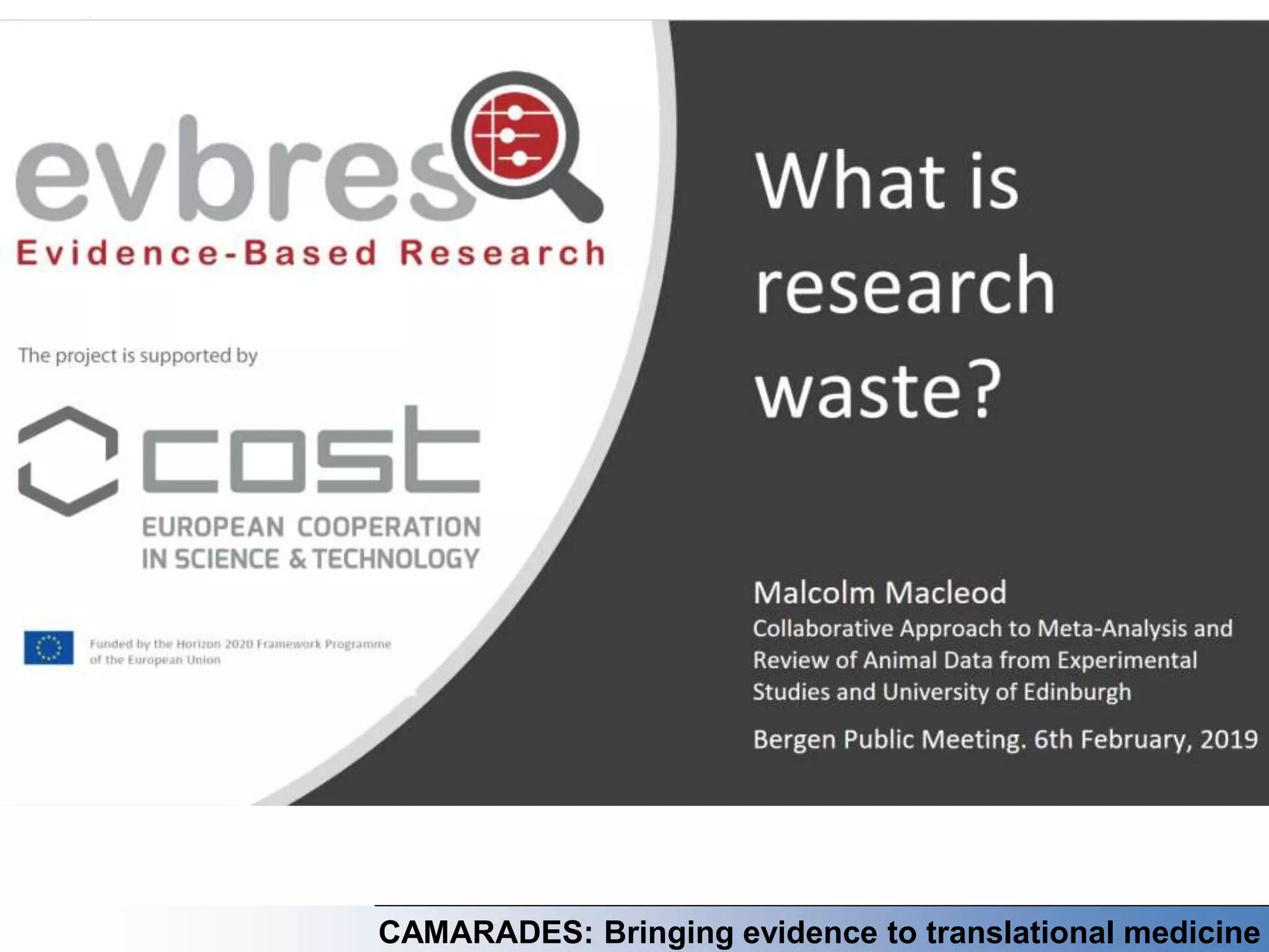 Malcolm Macleod: What is research waste? | PPT