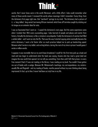 Malcolm X: A Homemade Education| Excerpt From the Autobiography of ...