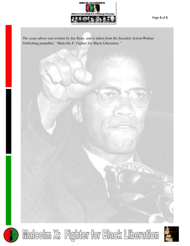 Malcolm X Fighter for Black Liberation | PDF