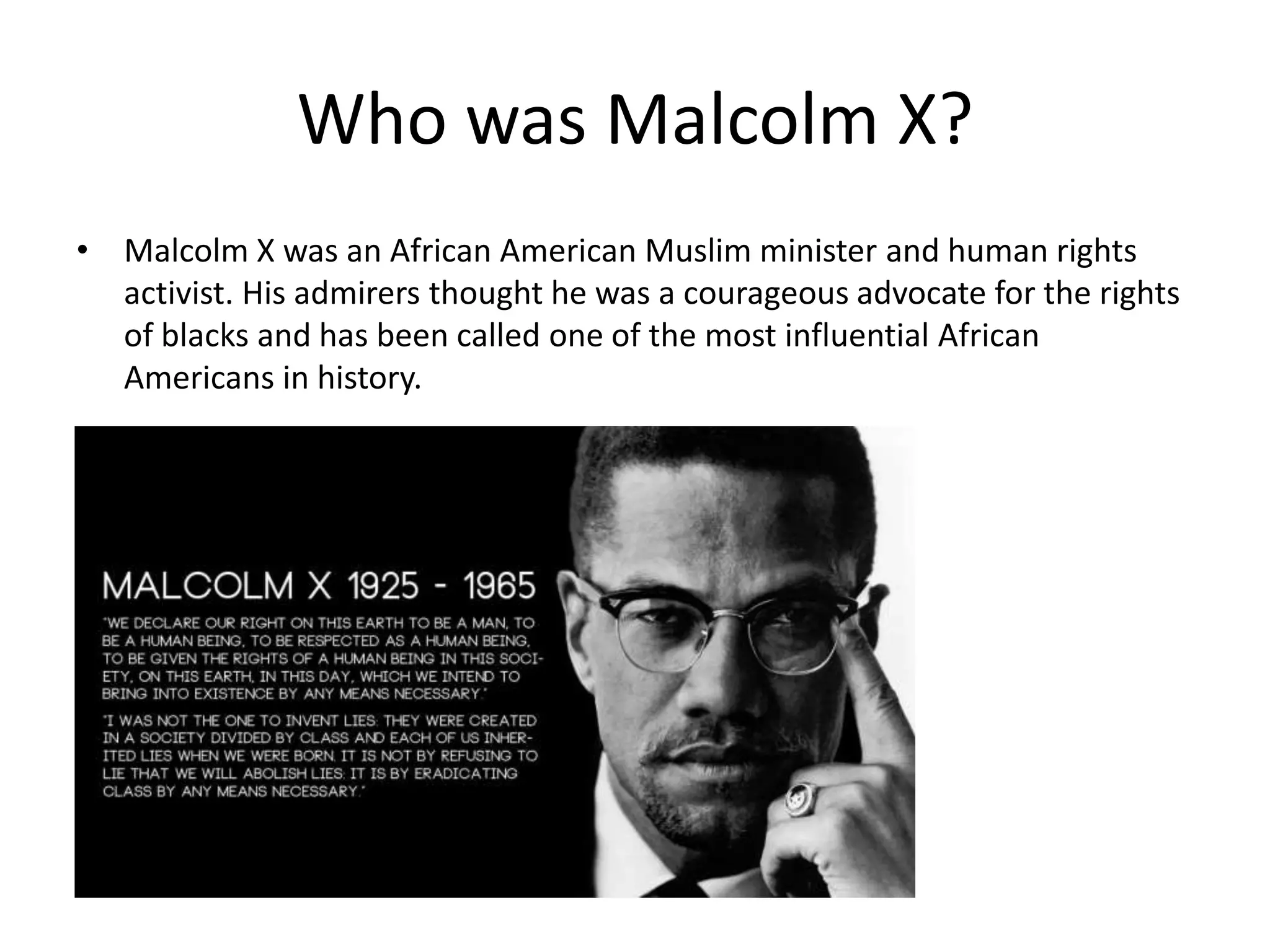 Malcolm x & martain luther king | PPTX