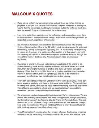 Malcolm X Quotes | PDF