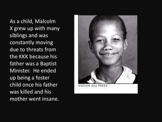 Malcolm X As A Child